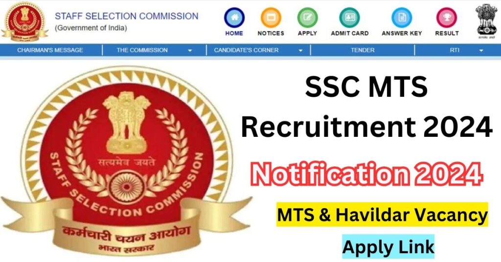 SSC MTS Recruitment 2024 Apply Online for MTS Posts