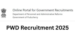PWD Recruitment 2025 - Apply Online for 218 Sub Inspector and Other Posts