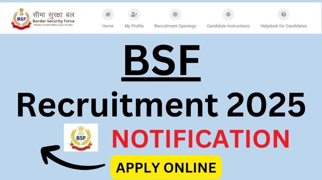 BSF Recruitment 2025 Notification Out Apply For 3588 Posts