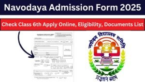Navodaya Admission Form 2025 - Check Class 6th Apply Online ...