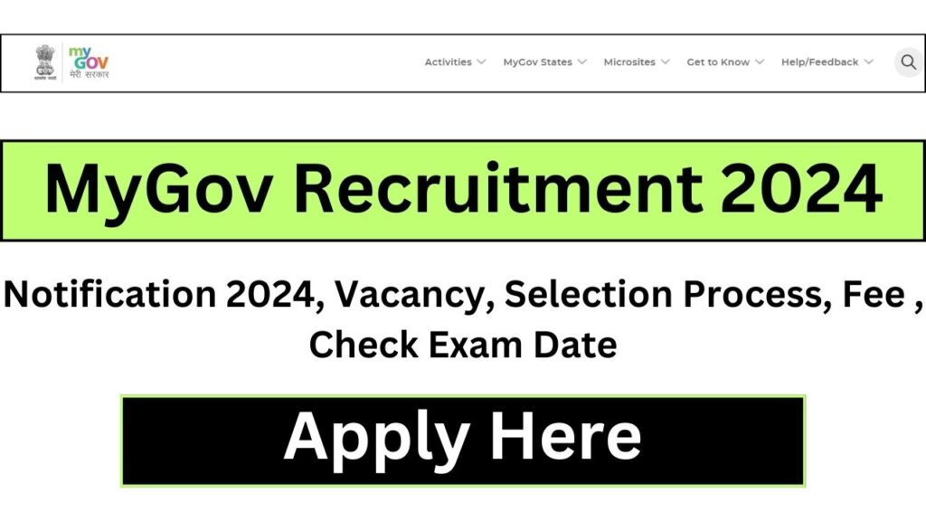 MyGov Recruitment 2024 Notification 2024, Vacancy, Selection Process ...