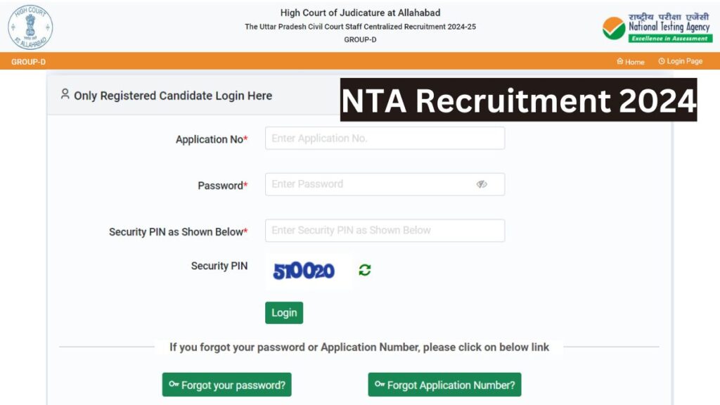 NTA Recruitment 2024 Notification Out - Group D PostS Apply Online