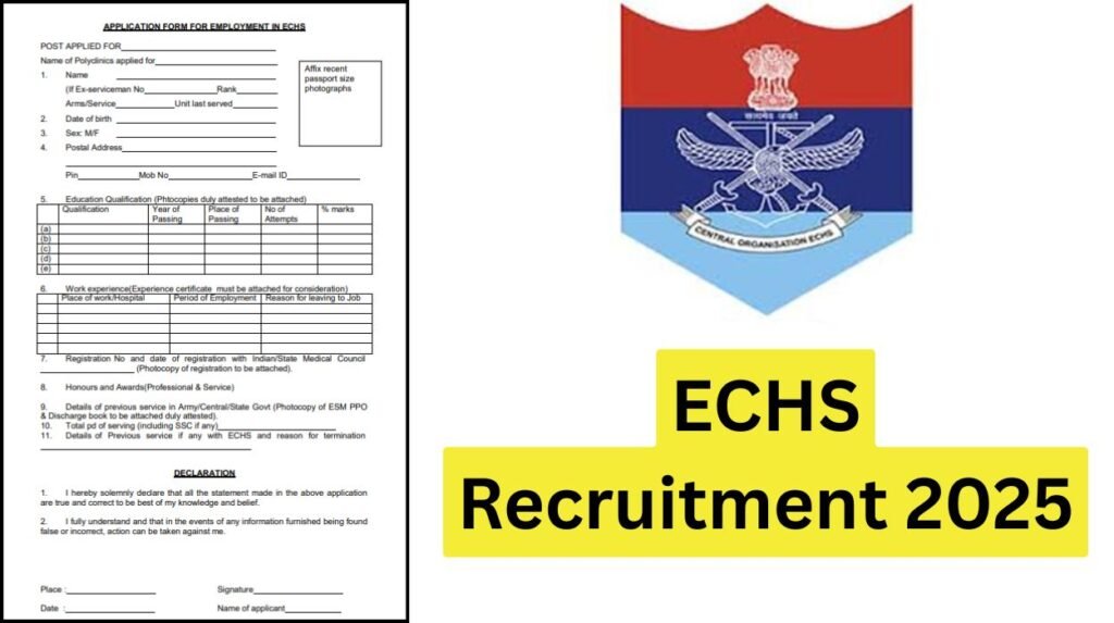 ECHS Recruitment 2025 - Apply for 19 Lab Technician, Driver and Other Posts