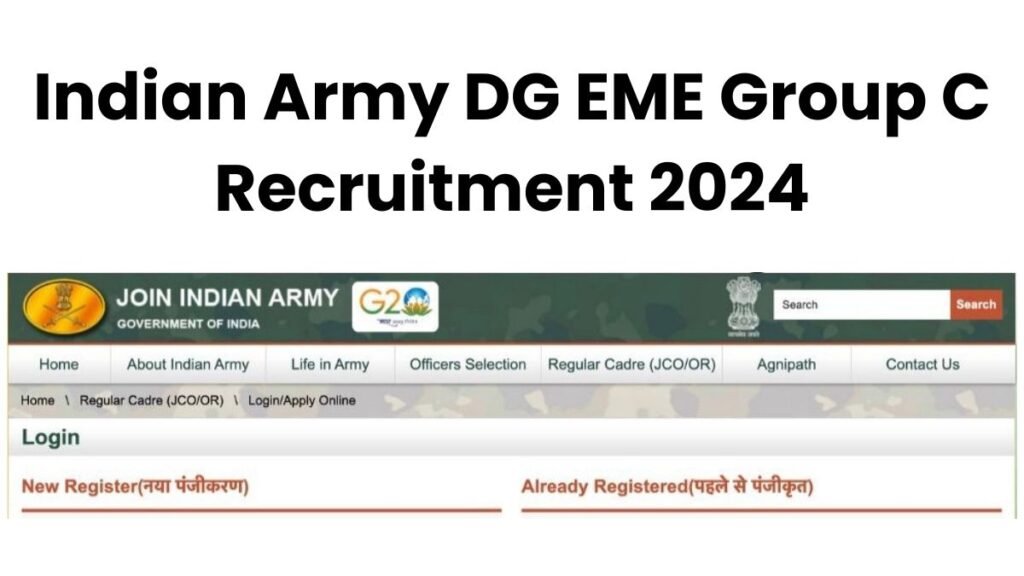 Indian Army DG EME Group C Recruitment 2024 - Apply For 625 Group C Vacancies