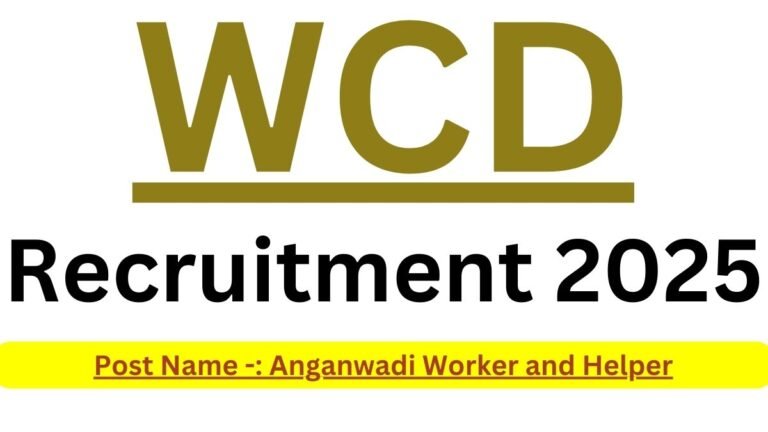 WCD Punjab Recruitment 2025 - Apply Online for 6110 Anganwadi Worker ...