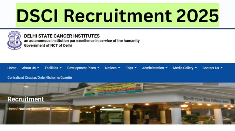 DSCI Recruitment 2025 for 30 Assistant Professor Vacancies Rs. 1,01,500 ...
