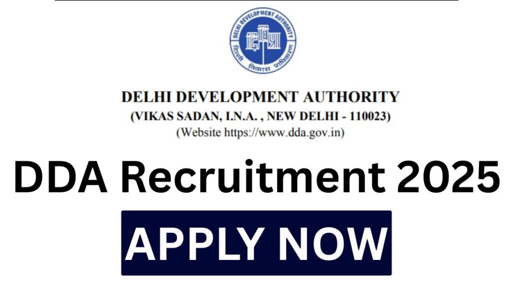DDA Recruitment 2025 Apply for 30 Young Professional Vacancies