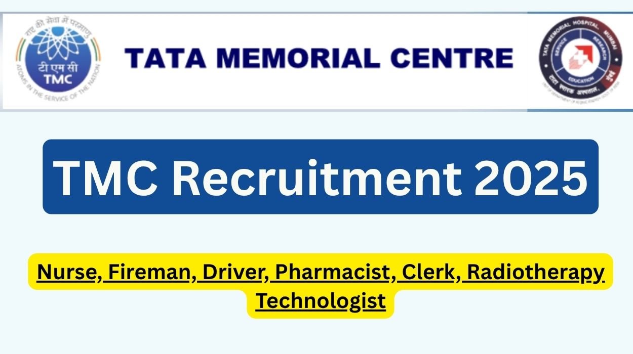 TMC Recruitment 2025 Notification for 43 Posts Apply Here
